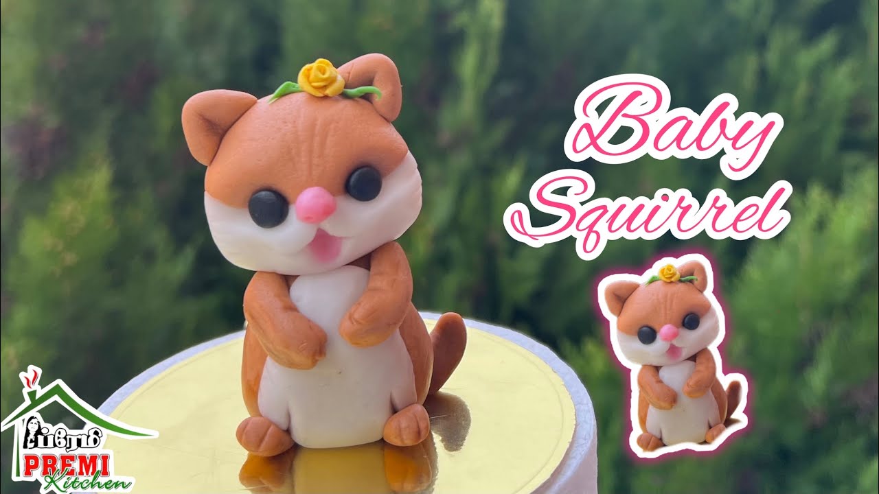 Baby squirrel | fondant squirrel | cake topper | squirrel cake topper ...