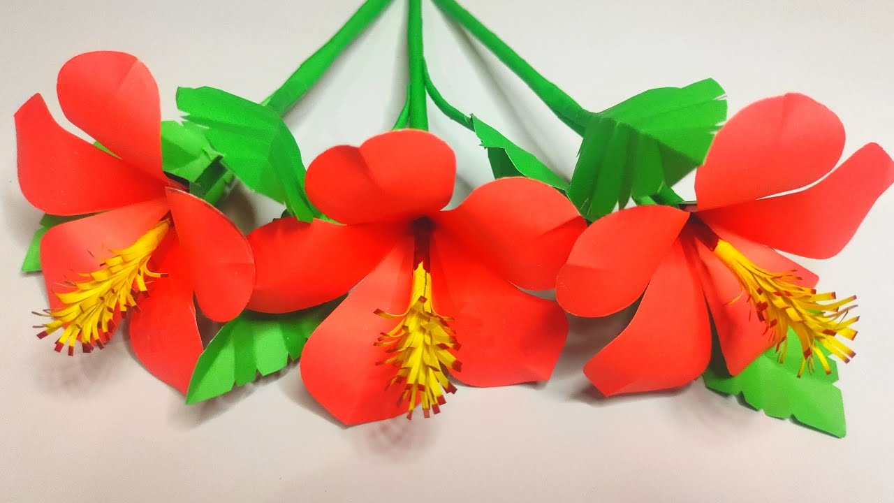 Easy flowers making | paper crafts | how to make paper flowers - YouTube