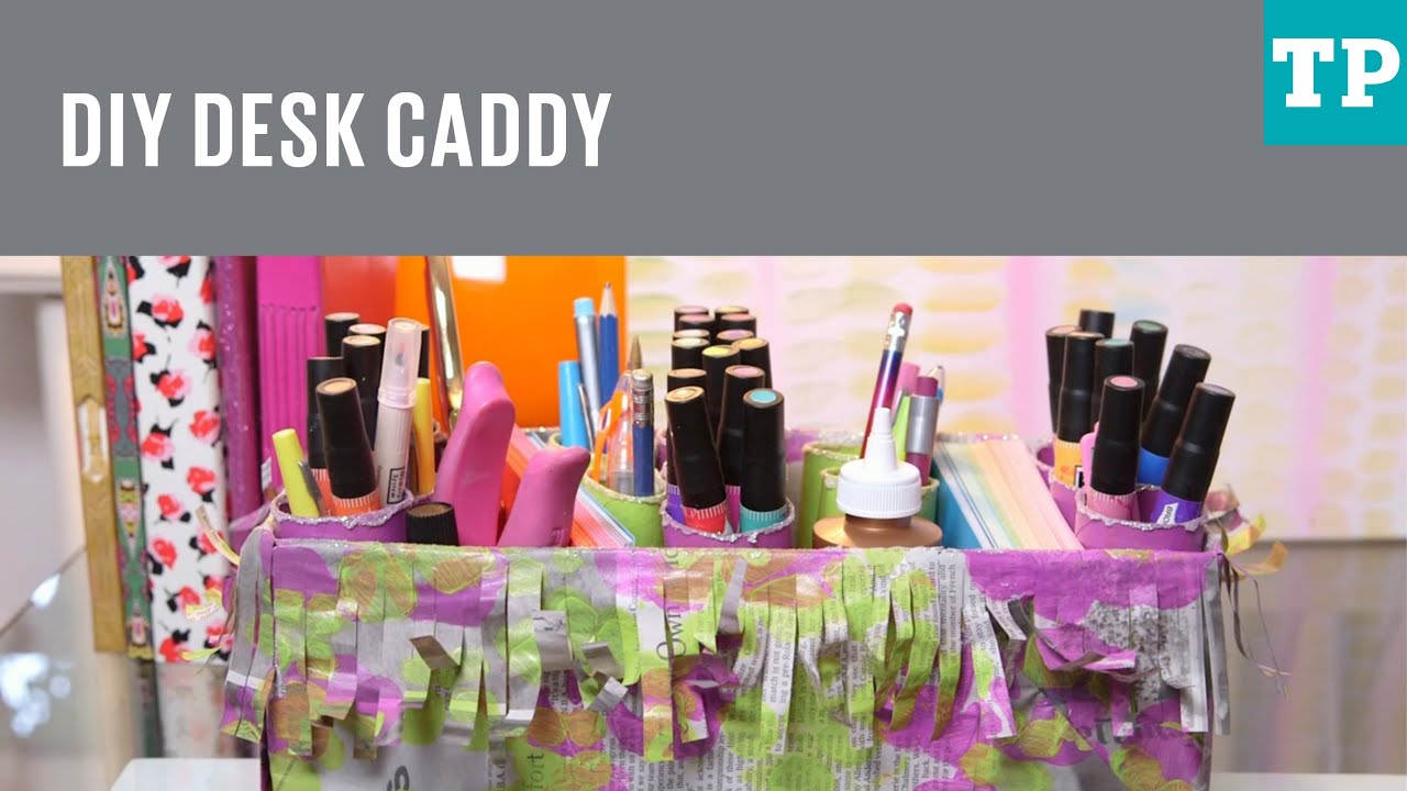 How to make a desk caddy - YouTube