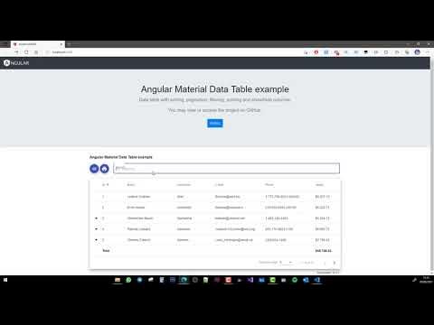 Angular Material Data Table Example - YouTube