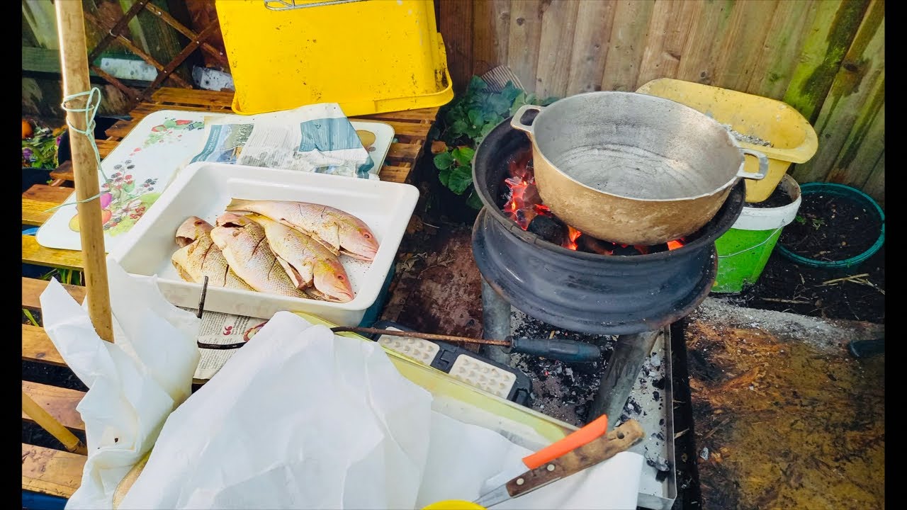 How to do Jamaican fry fish for Easter, Outdoor Cooking, Jamaica ...