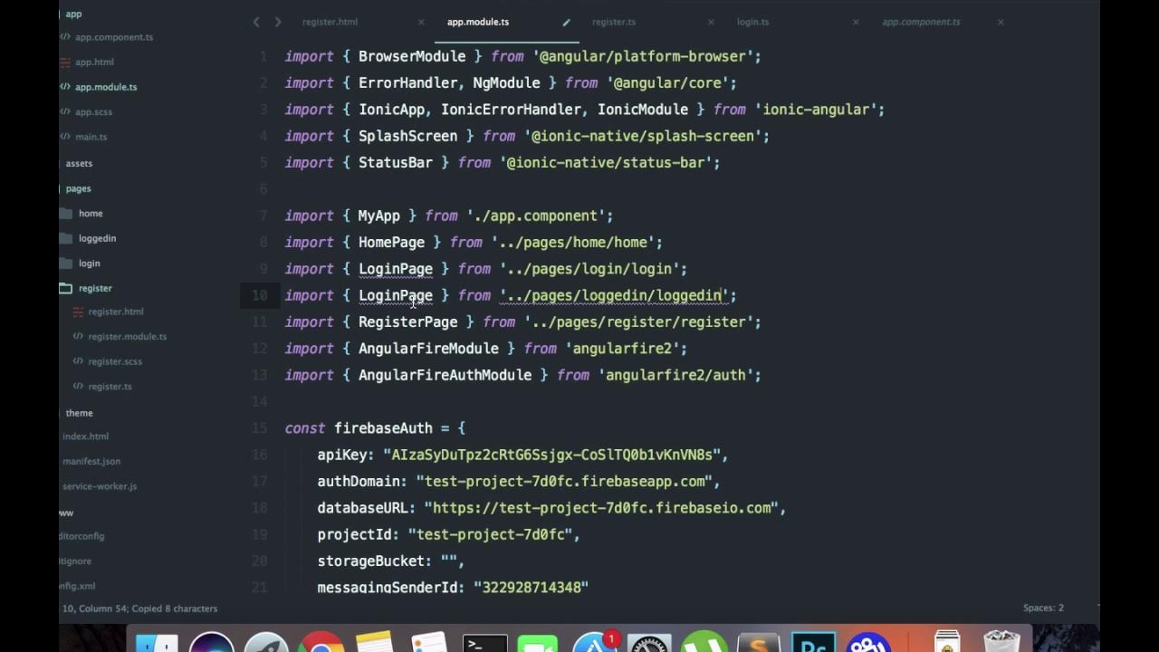 Ionic 3 + Firebase Authentication PART 2: Ionic 3 Tutorial 12 - YouTube