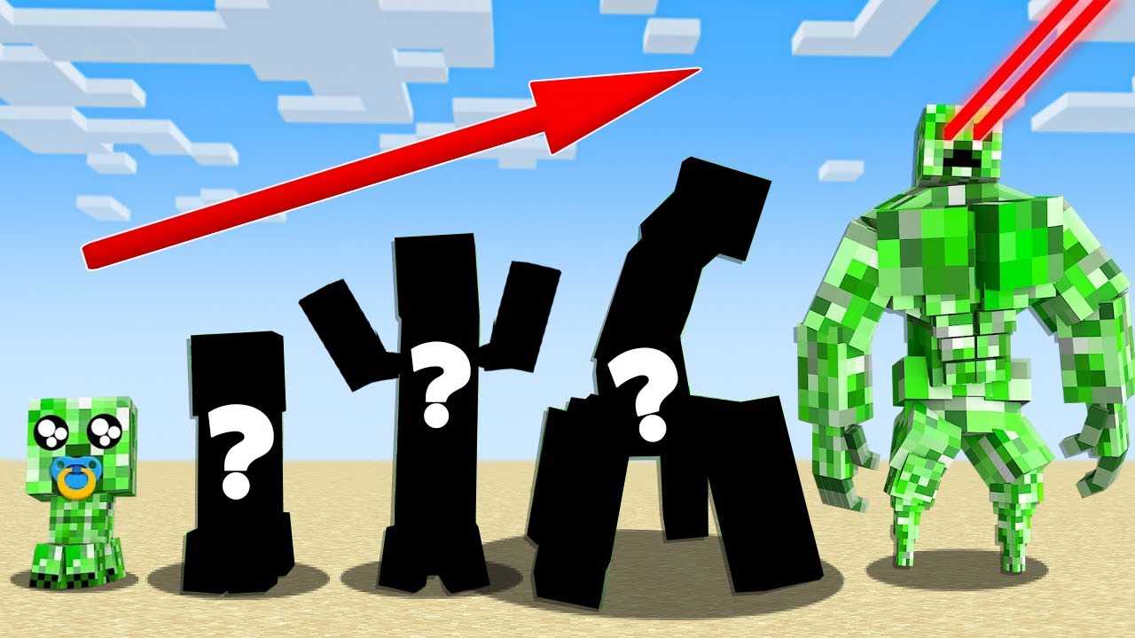 Minecraft Evolution of CREEPER Life Cycle Battle Animation How to Play ...