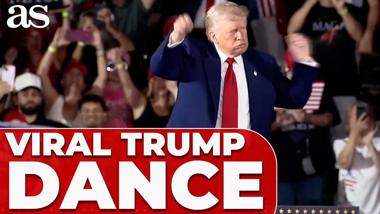 VIRAL TRUMP DANCE STEALS the SHOW at 100-DAY RALLY - YouTube