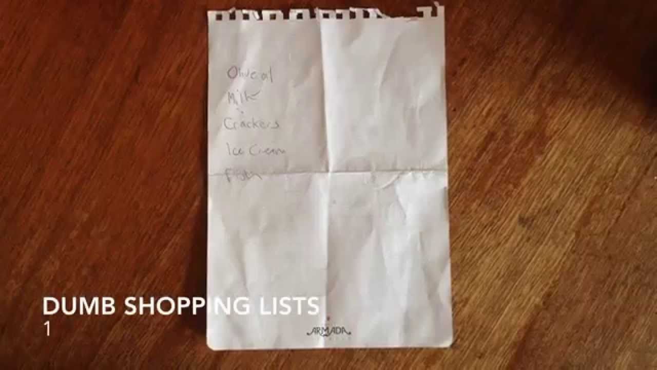 Dumb Shopping List 1 - YouTube