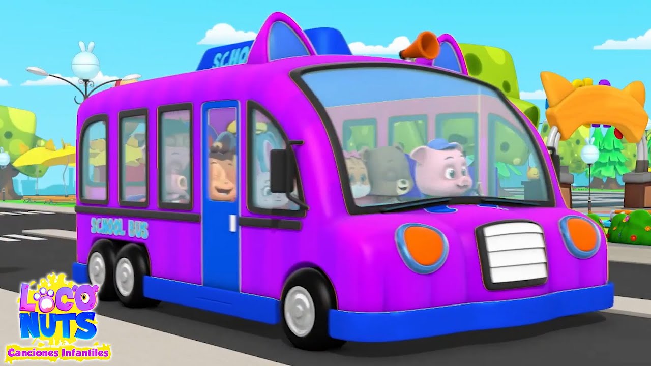 Loco Nut - Ruedas en el Autobús Rimas Infantiles para Bebés - YouTube