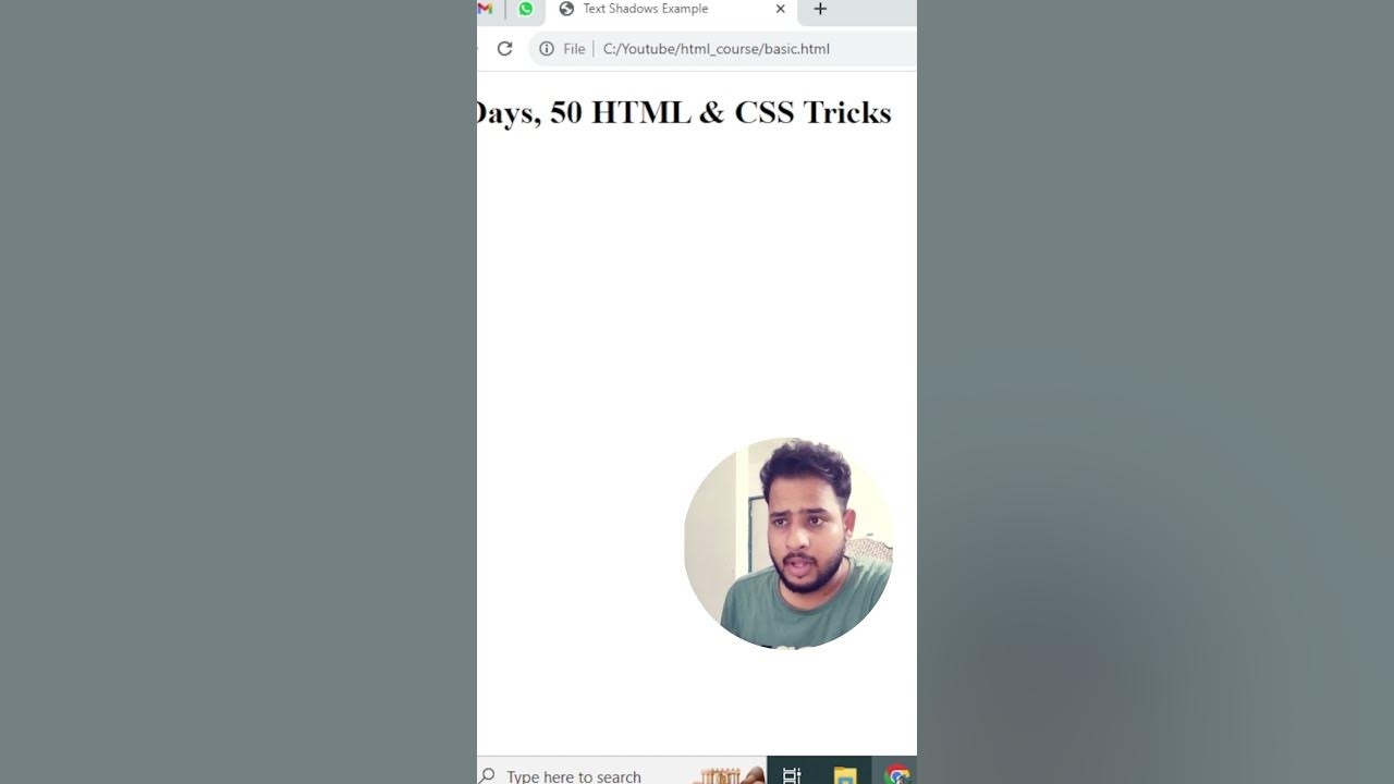 Day 1 Of Days 50 Text Shadow In Css Html2023 Coding Htmlelement Javascript Htmlvideo