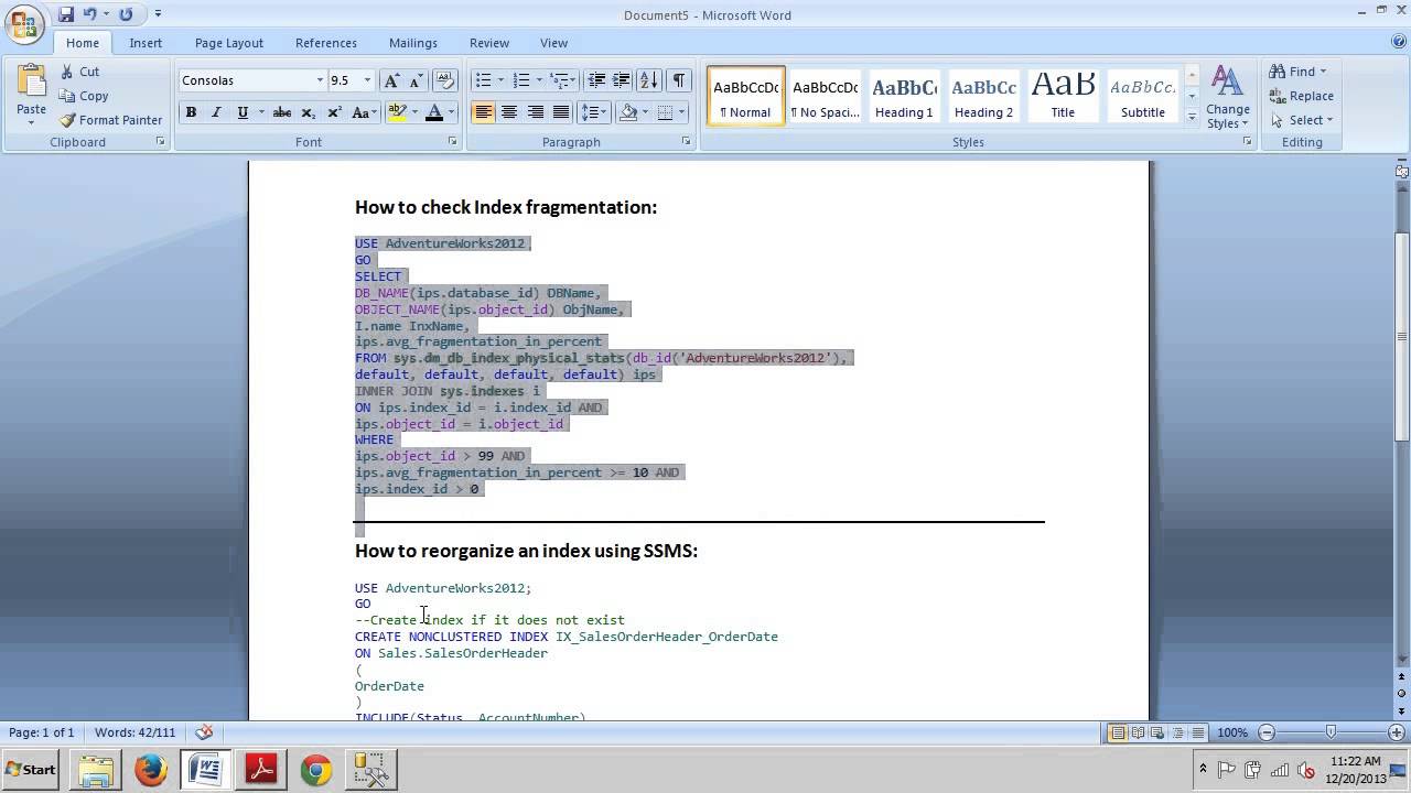 Sql Server Tutorial 80 How To Reorganize An Index Using Ssms Or T Sql Youtube 8246