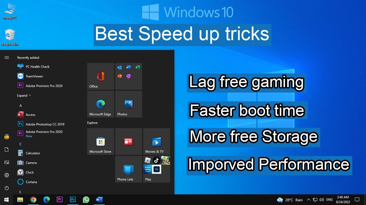 How to Speed Up Your Windows 10 Performance (Best Setting) - YouTube