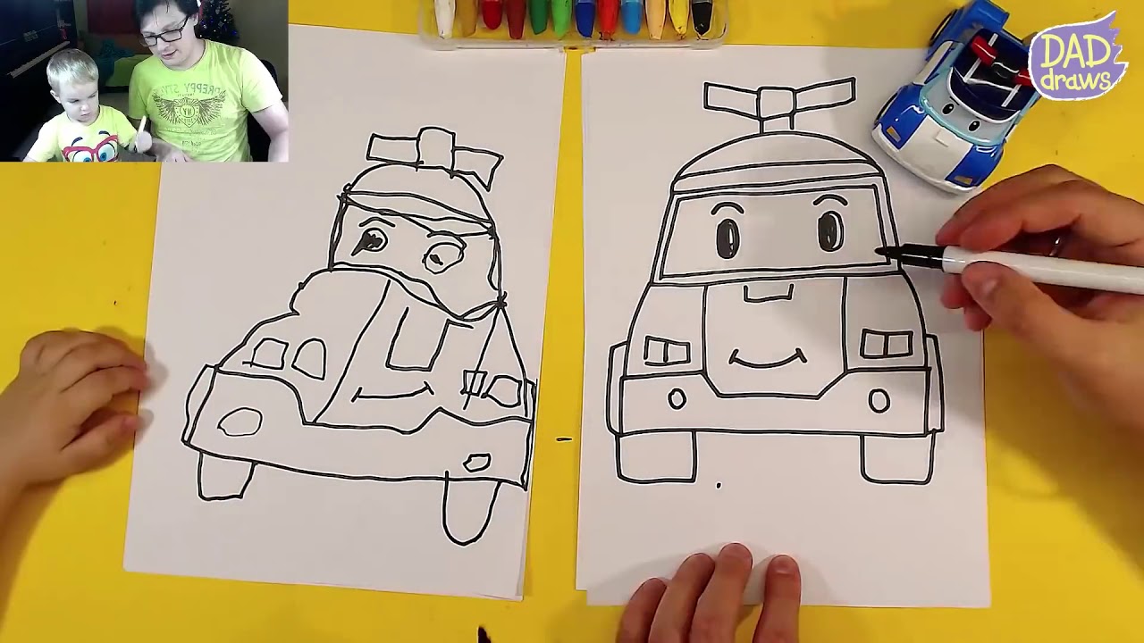 How to Draw Robocar Poli - YouTube