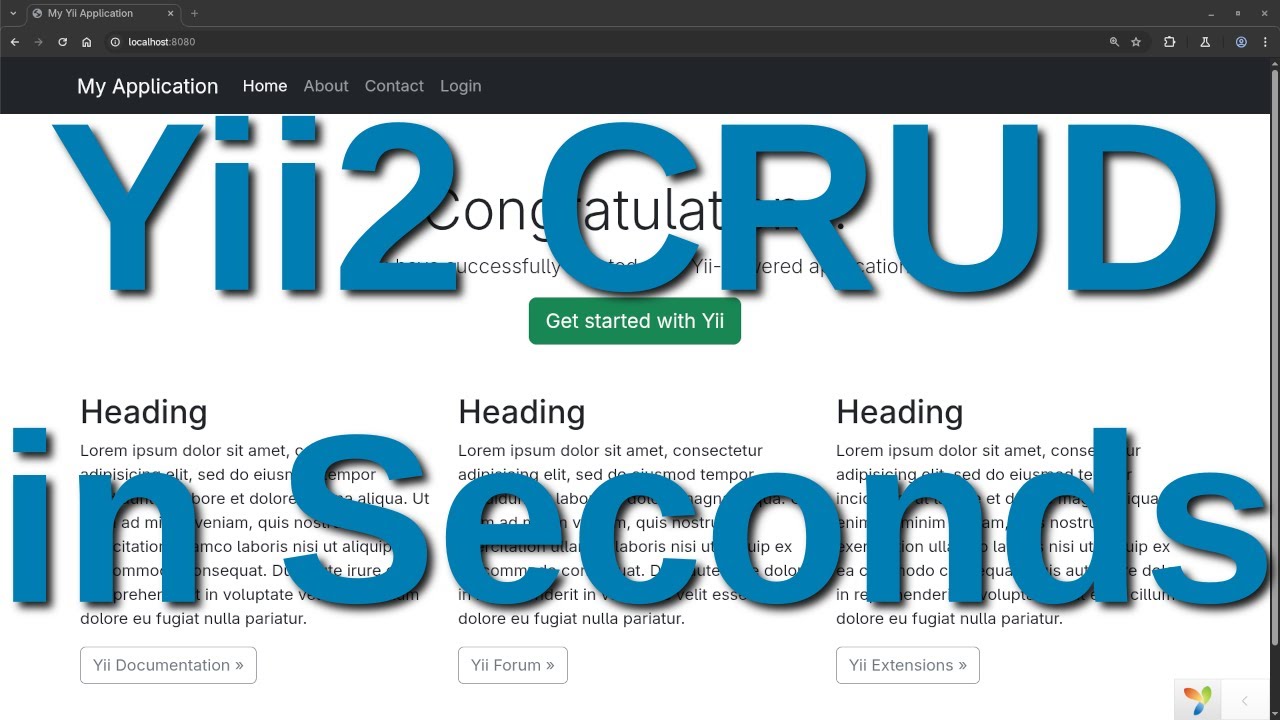 PHP Web Framework Yii2 - YouTube