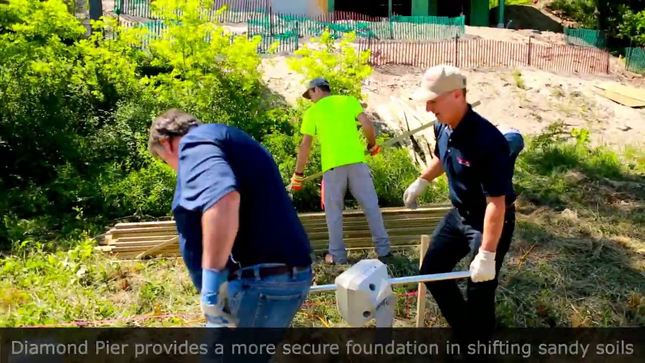 Diamond Pier in Sandy Soils - Indiana Dunes Installation - YouTube