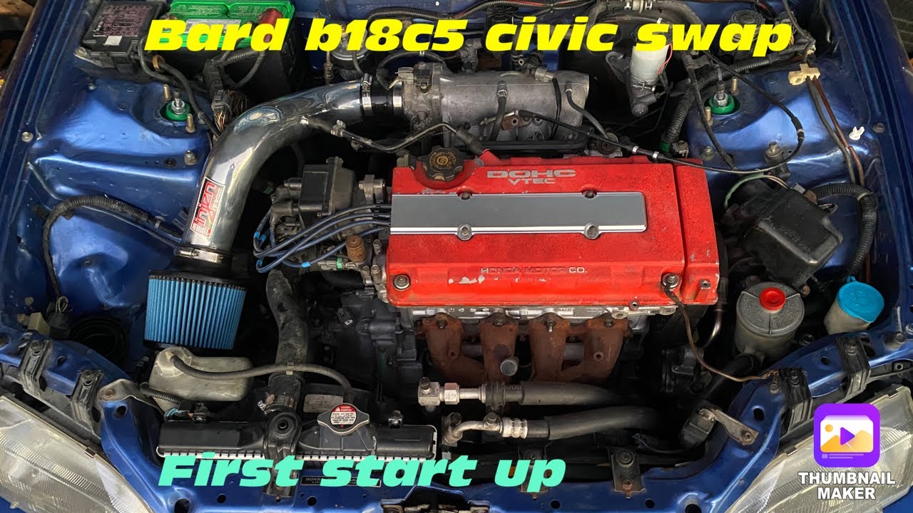 Type r b18c5 civic swap part 4 - YouTube