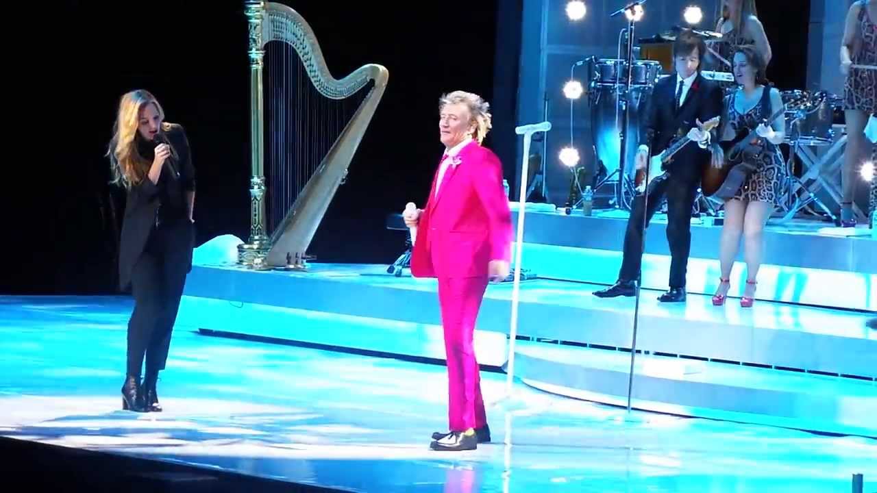 Forever Young ROD STEWART w/ daughter RUBY 12-7-13 Prudential Center ...