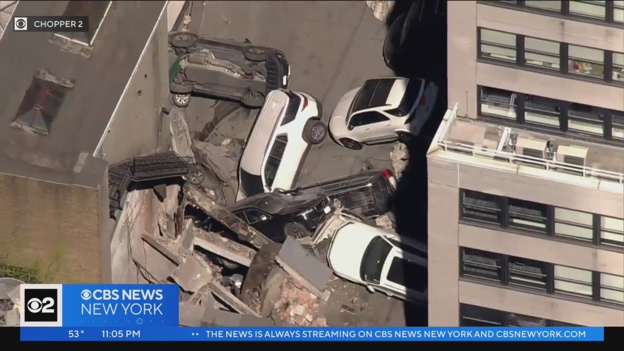Crews begin long demolition process at collapsed NYC parking garage ...