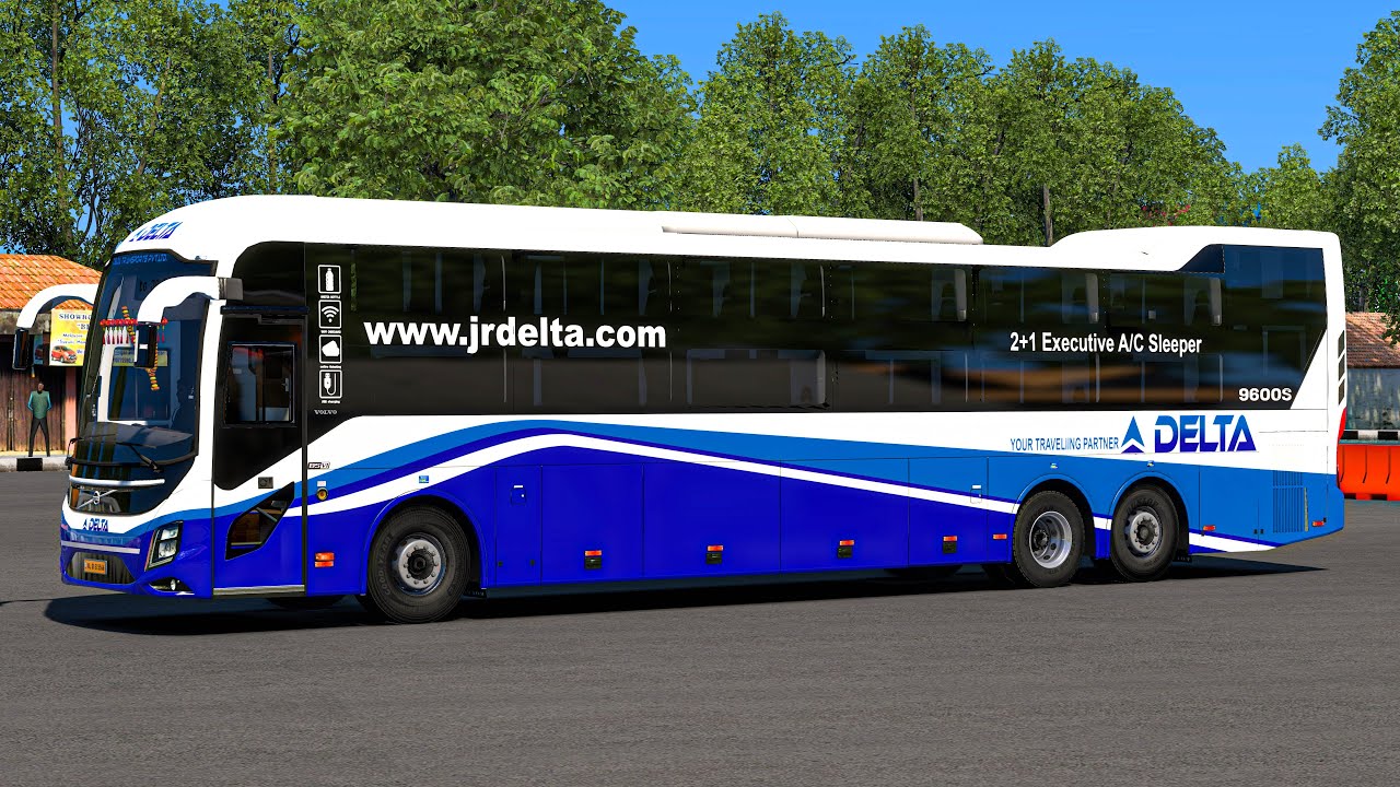 🔴 Delta Volvo 9600s Bus In Indian Road | Euro Truck Simulator 2 Live # ...