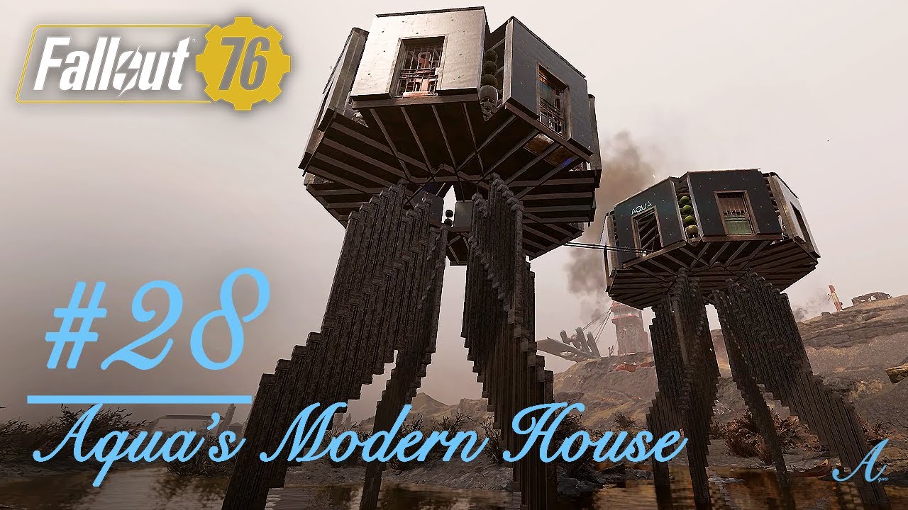 Fallout 76 camp build - Modern UFO/spaceship style house camp build ...