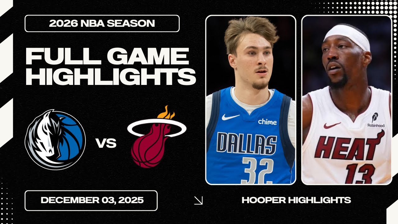 Dallas Mavericks vs Miami Heat Full Game Highlights | Dec 3 | 2026 NBA ...