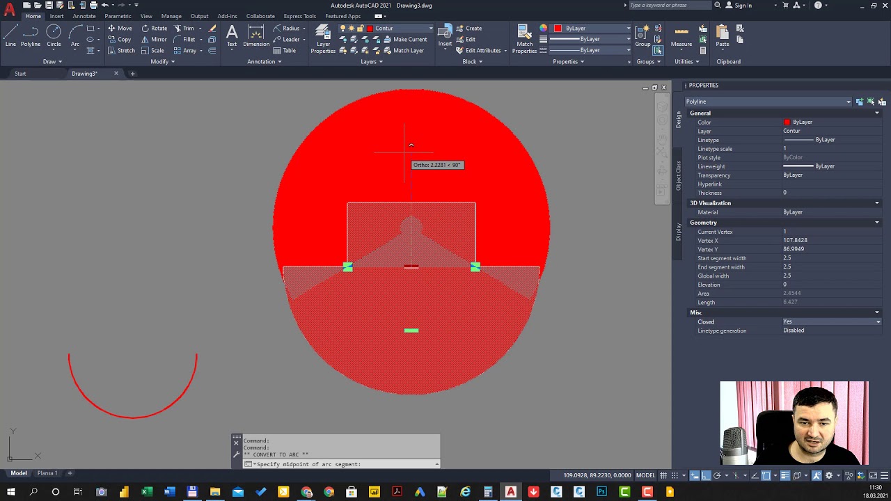 Desene AutoCad Incepatori Partea 7 Dreptunghi cu Covrig - YouTube