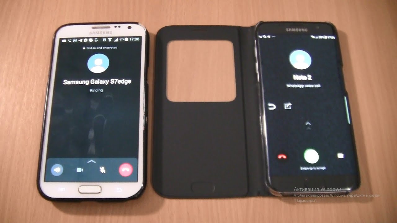 WhatsApp Incoming & Outgoing call at the Same Time Samsung Galaxy Note 2+S7 edge cover - YouTube