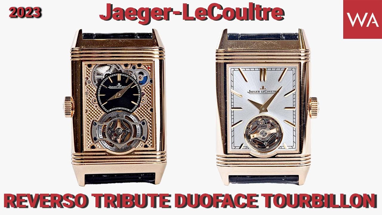 JAEGER-LECOULTRE Reverso Tribute Duoface Tourbillon in Pink Gold. - YouTube