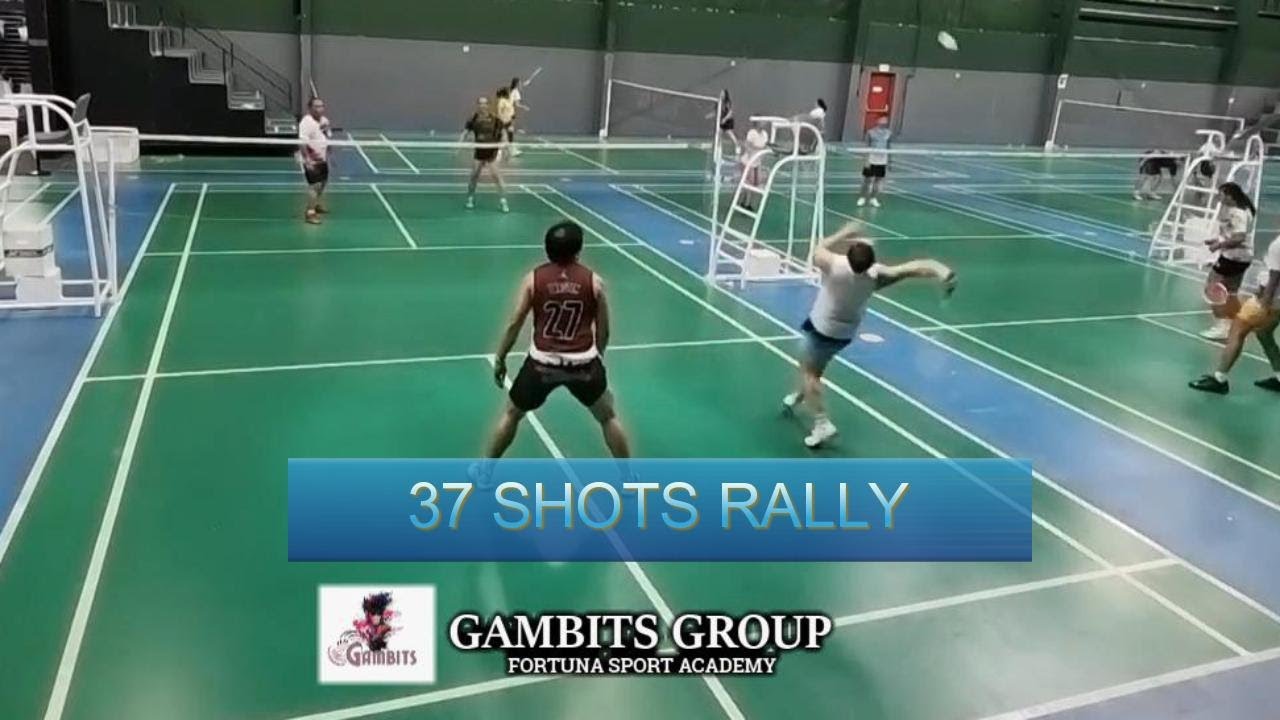 MENS DOUBLES BADMINTON RALLY LENGTH 37 SHOTS - YouTube