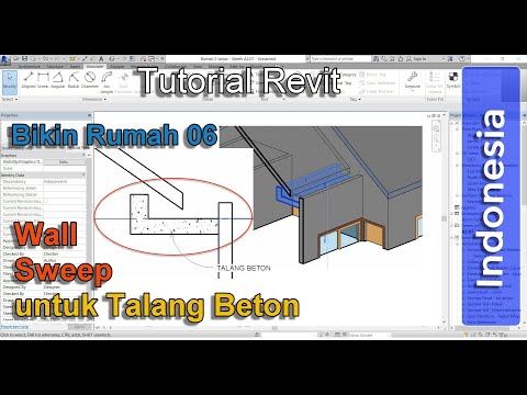 REVIT BIKIN RUMAH 06 – Pembuatan talang beton menggunakan fitur “wall sweep\