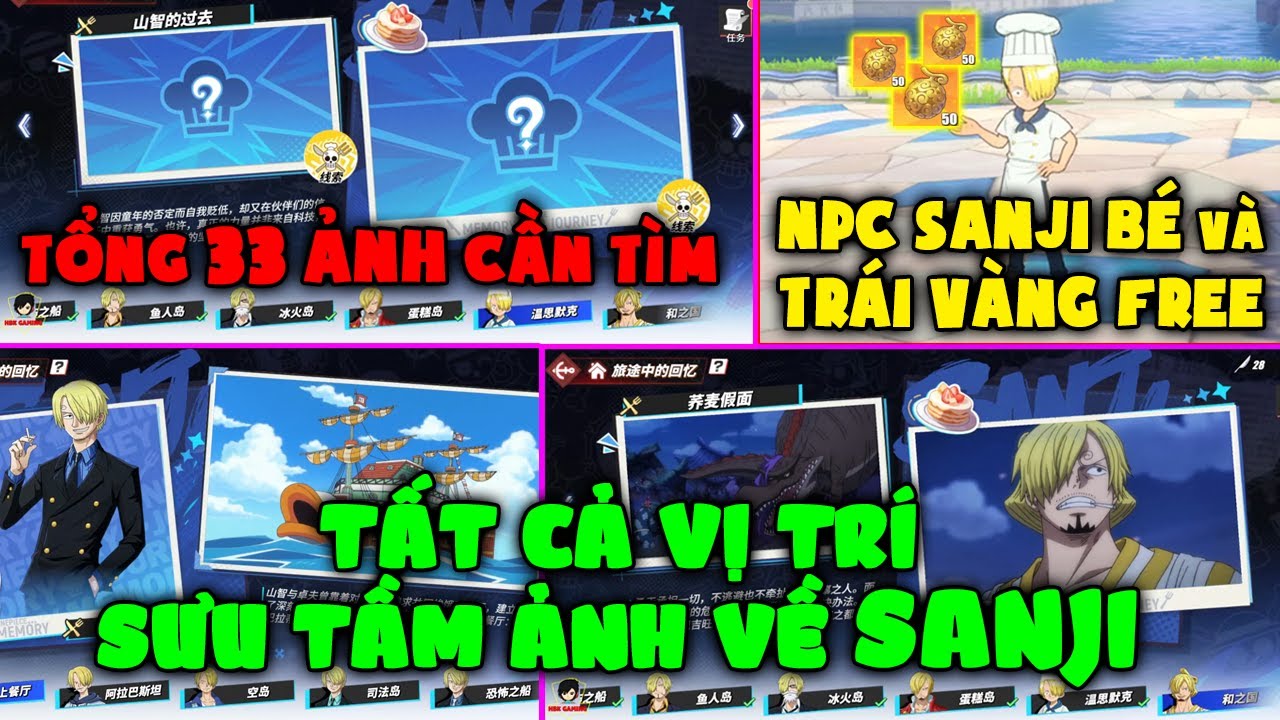 Hướng Dẫn Tất Cả Vị Trí Album Ảnh Hành Trình Của SANJI Để Nhận NPC và ...