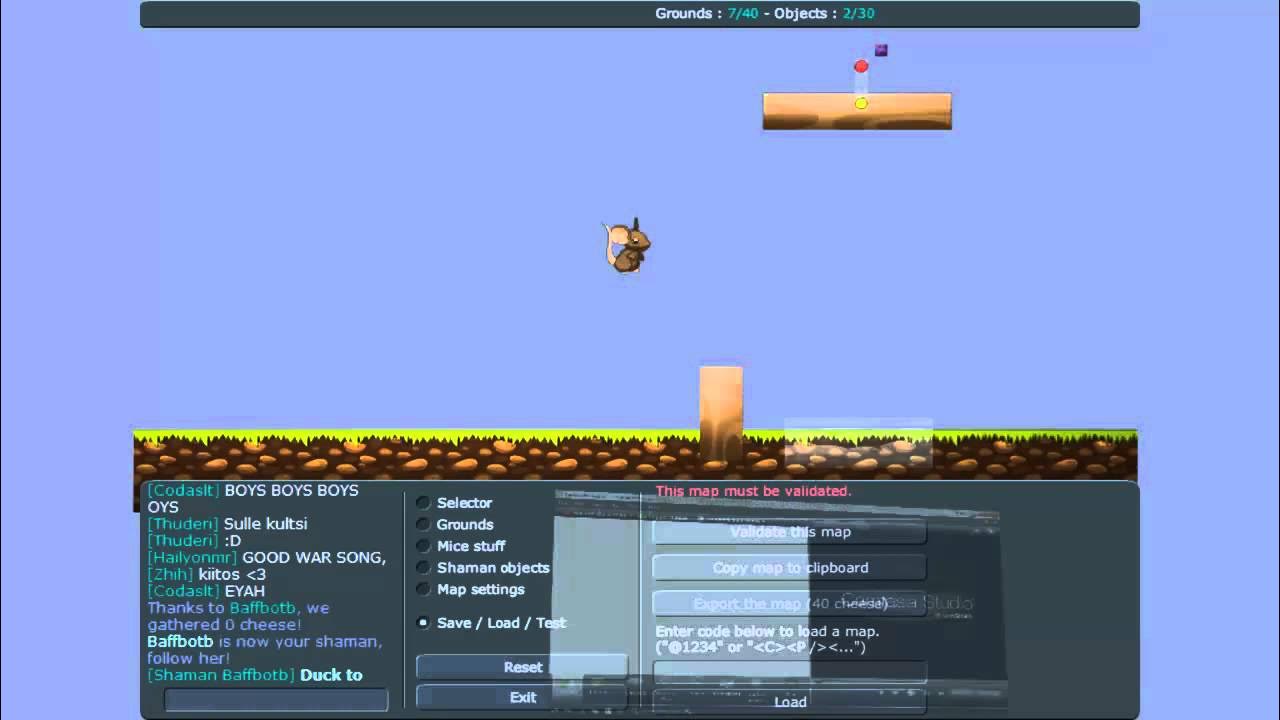 Transformice: Map Editor Tutorial - Part 8 (Conveyor belt, Weird gravity grounds, Invisible ...