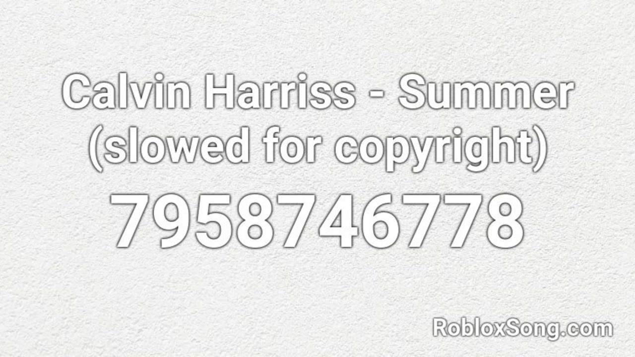 Calvin Harriss Summer Roblox ID | LITplayz radio codes - YouTube