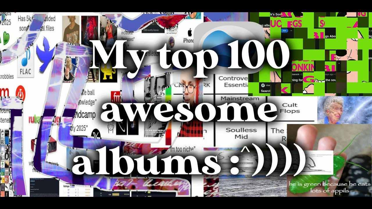My top 100 awesome albums video - YouTube