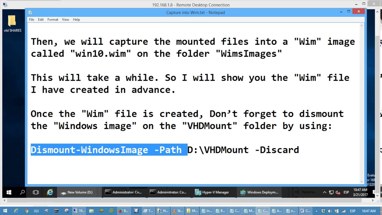 Creating customized master images for deployment with WDS, using Hyper ...