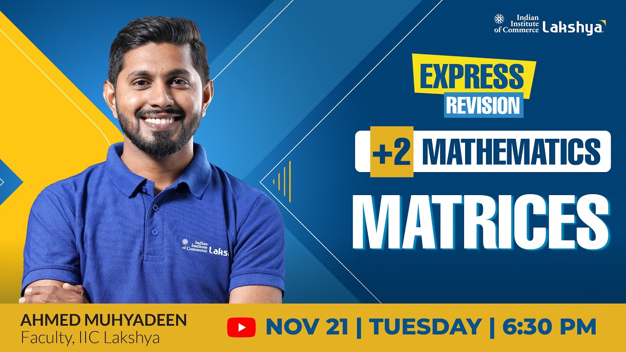 +2 Mathematics | Express Revision | Matrices | - YouTube