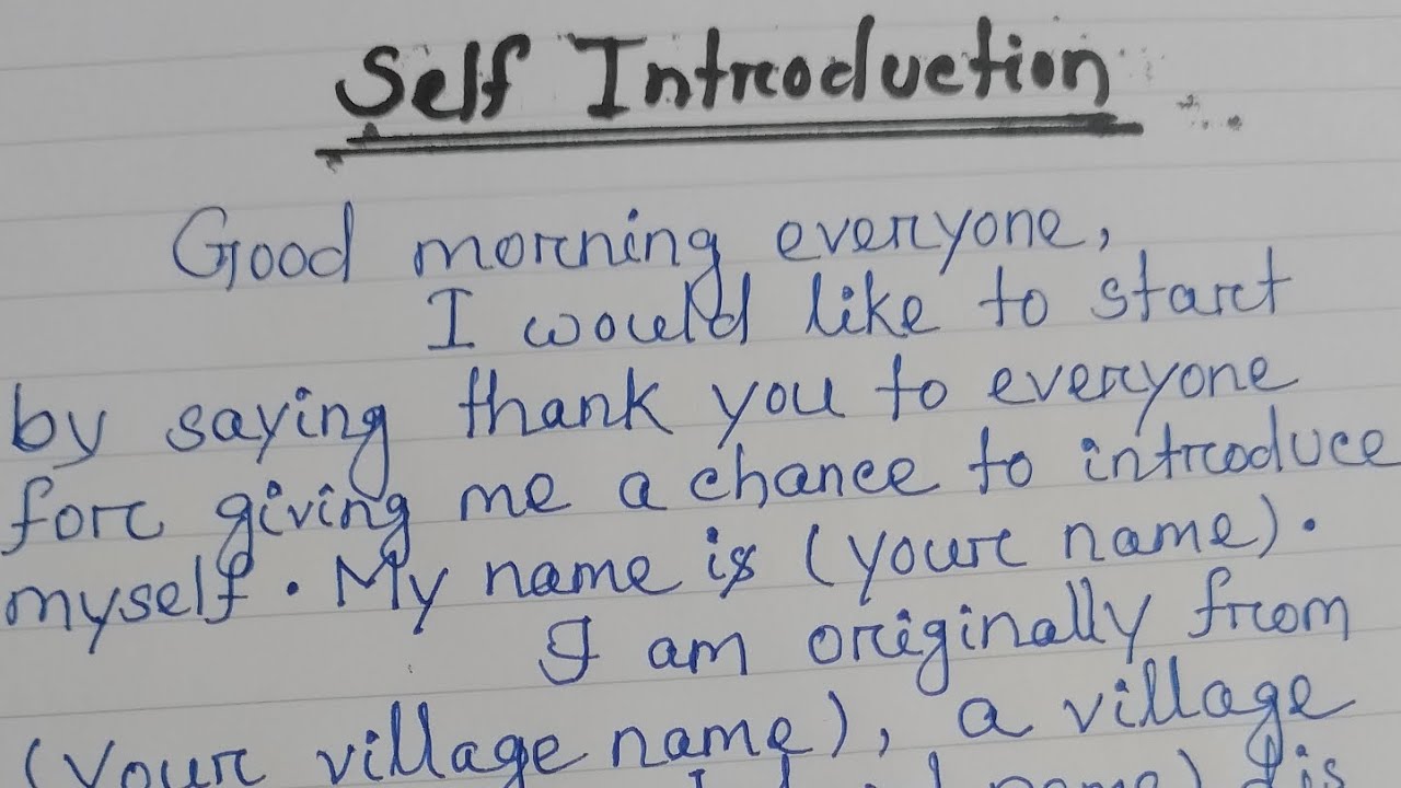 lntroduce yourself at your college's welcome ceremony#Self Introduction ...