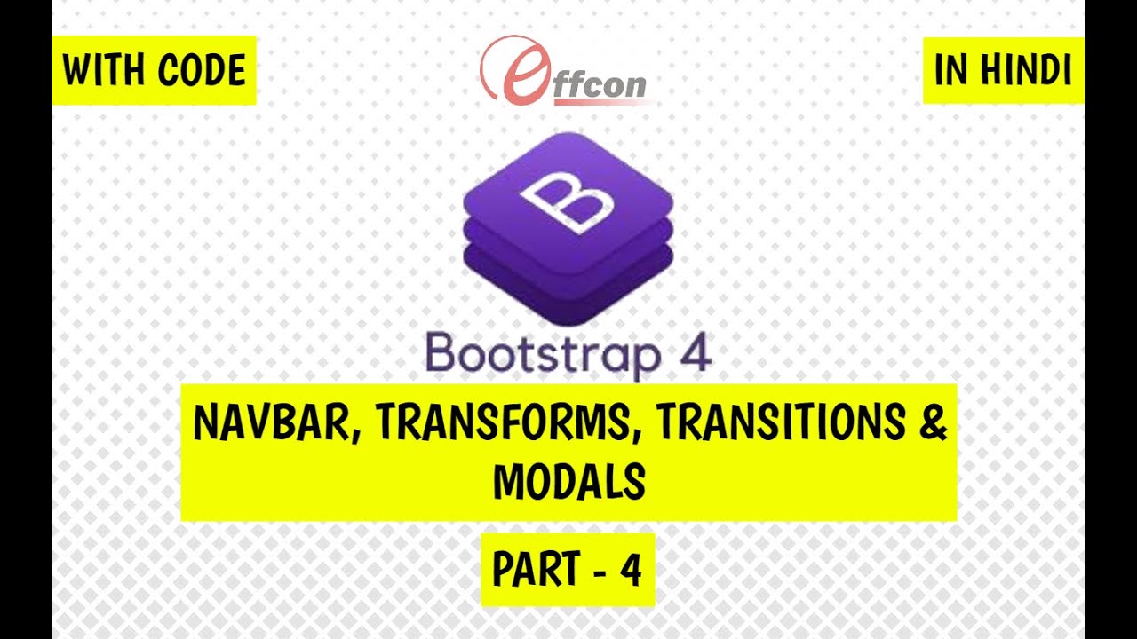 Bootstrap | Navbar, Transforms, Transitions, Modals | Part - 4 - YouTube