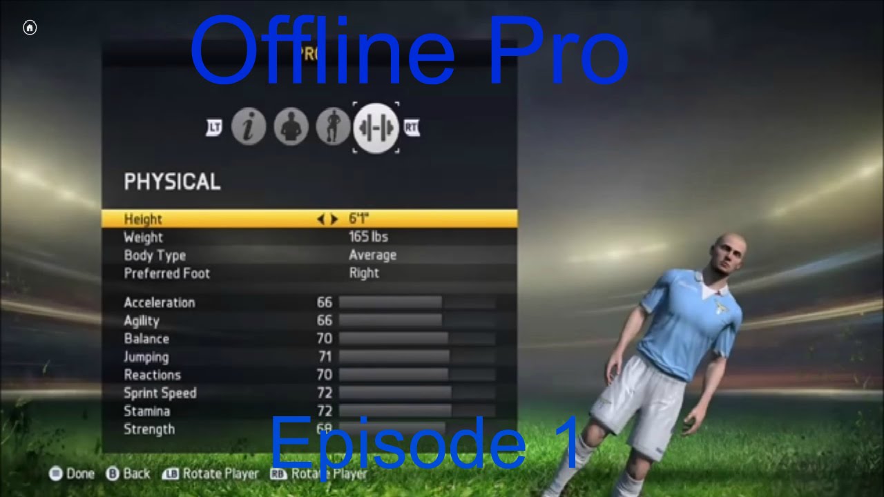 Offline Pro- Episode 1 Player Creation and First Game - YouTube