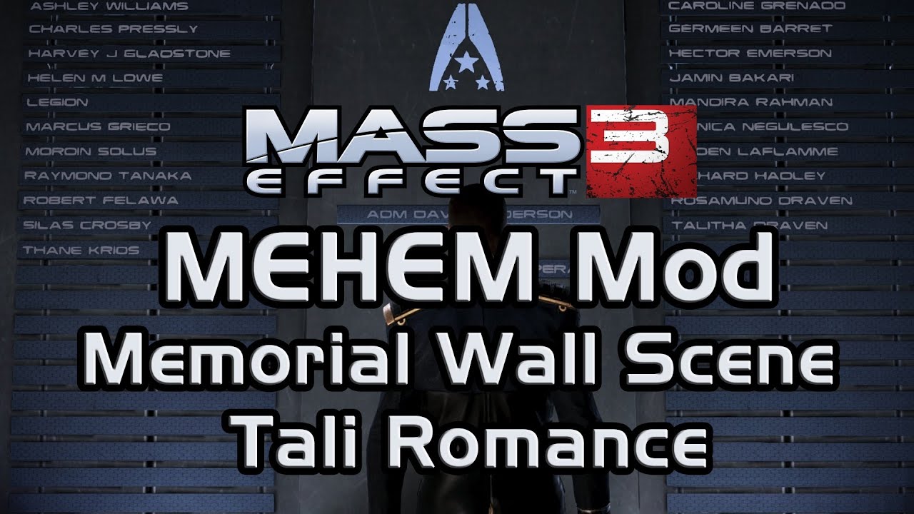 Mass Effect 3 Happy Ending Mod (MEHEM): Tali Romance (Memorial Wall ...