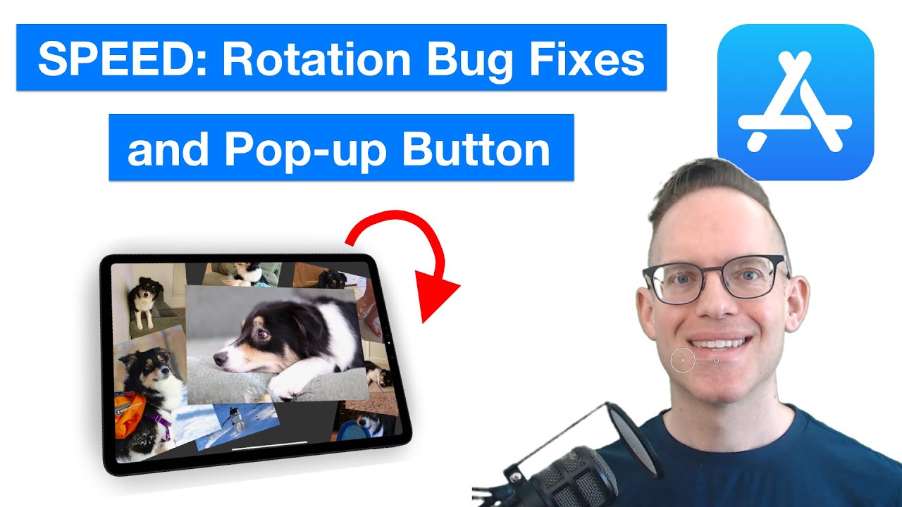 Speed Coding - Fix Rotation, Auto Layout, and Use a Pop-up Menu - Photo Table - Part 2 - YouTube