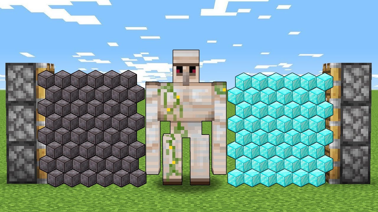 10000 diamond + golem + 10000 netherite = ? - YouTube