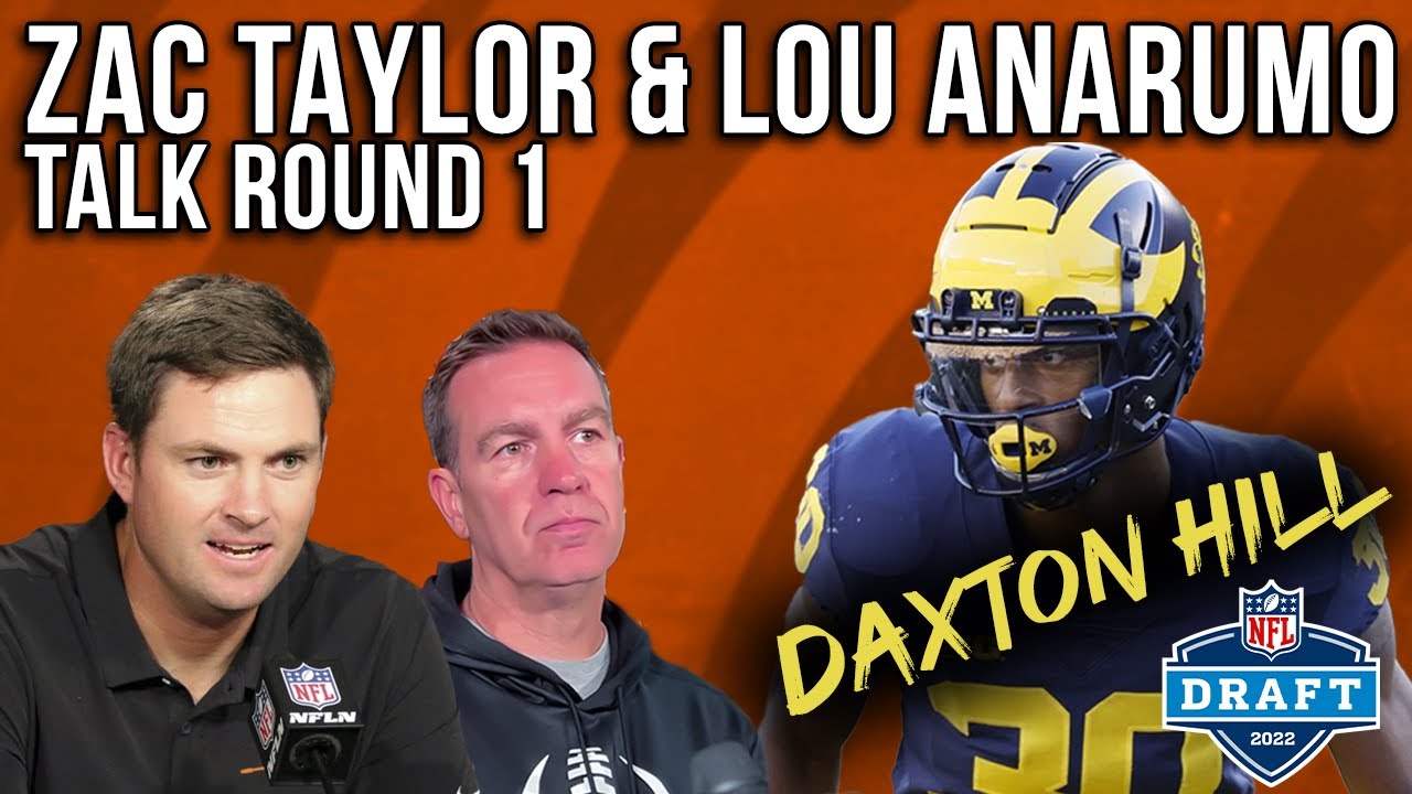 Zac Taylor and Lou Anarumo on Daxton Hill | Bengals 2022 Draft Round 1 ...