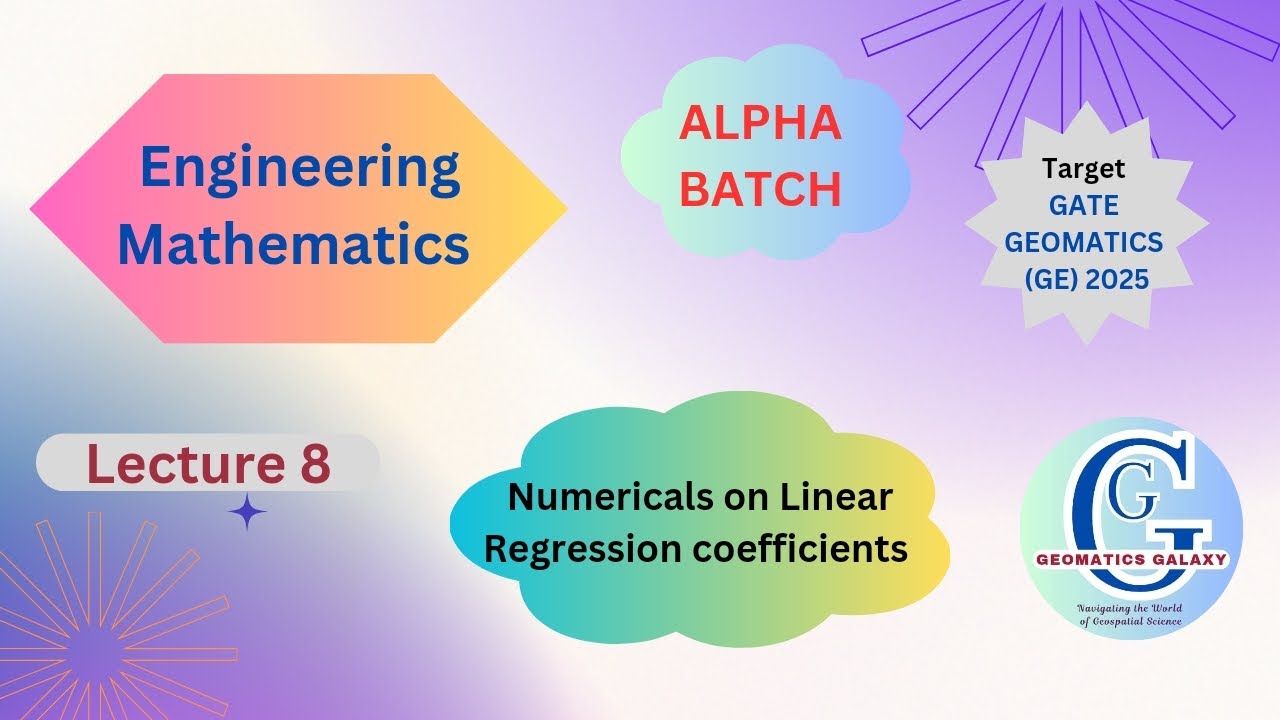 ALPHA BATCH| Gate GE 2025| EM| Class 8| Linear Regression| Y on X line ...