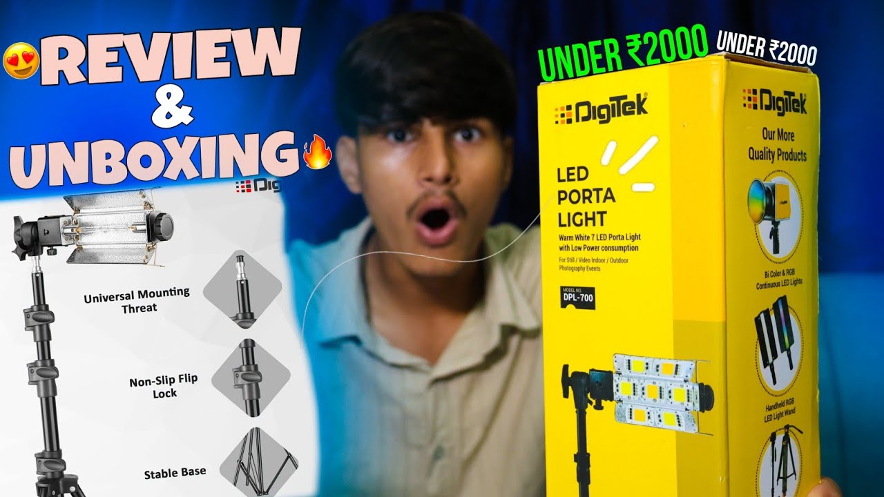 🔥 Digitek LED Porta Light DPL-700 Review | Best Budget Light For ...