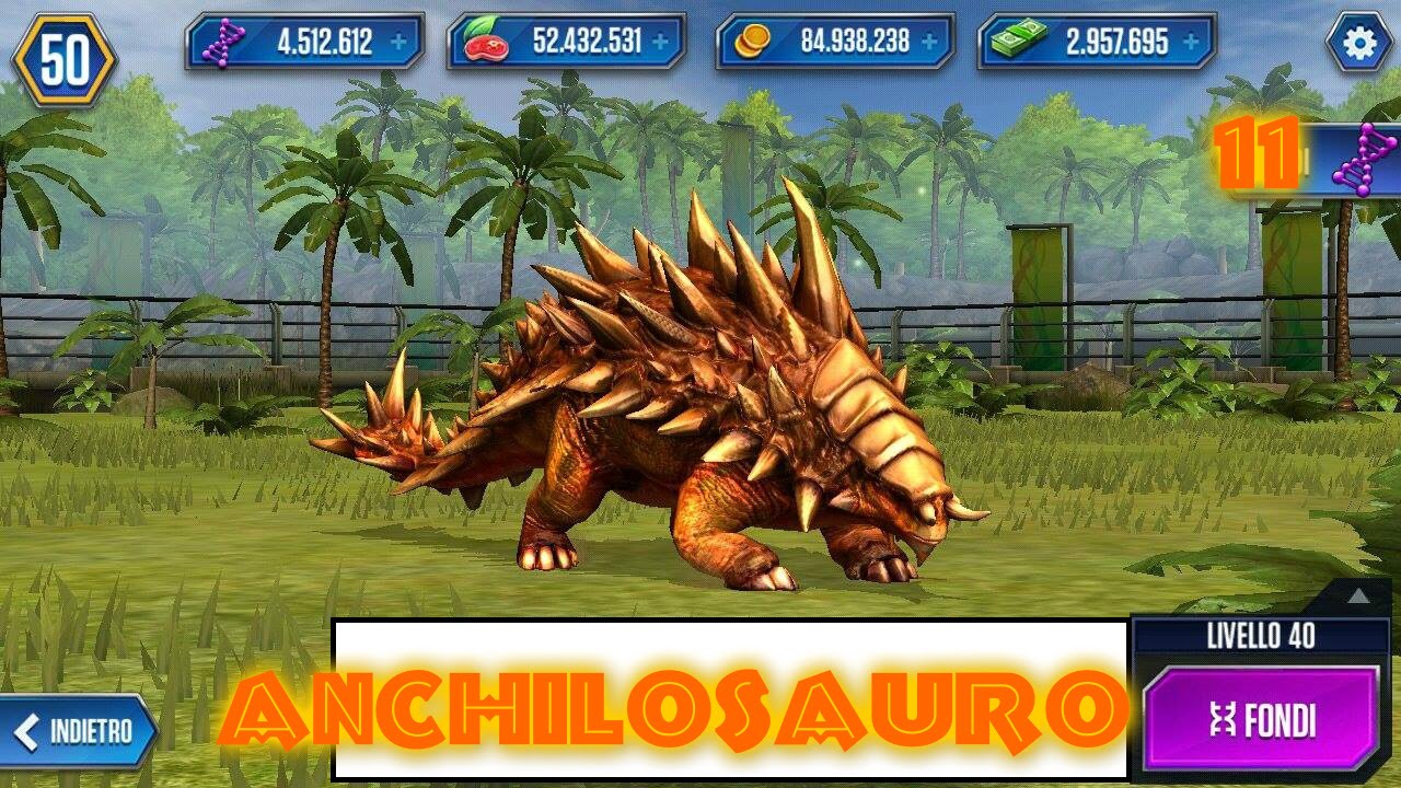 Jurassic World - LEVEL 40 ANCHILOSAURO - YouTube