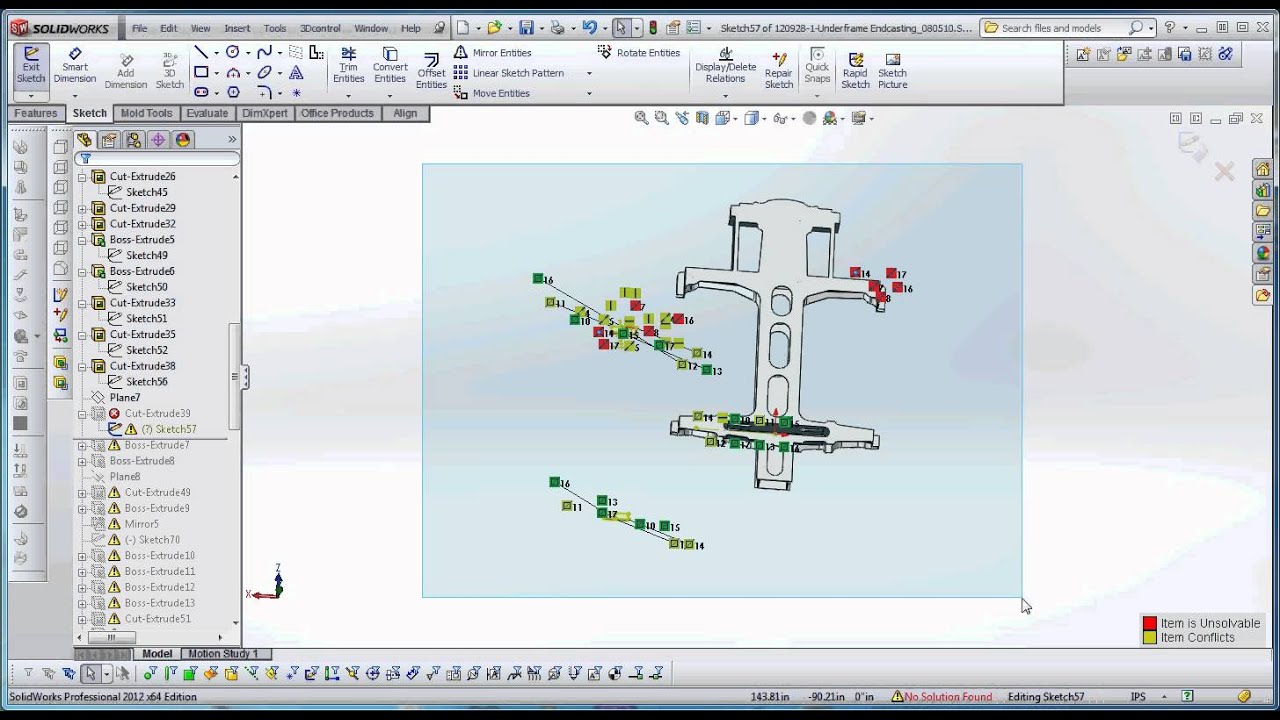 Fixing Invalid Sketch Geometry Using Sketch Blocks Youtube 2006
