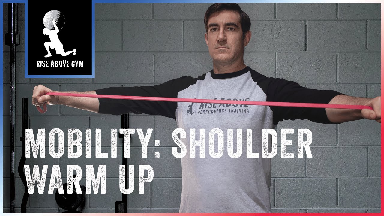 Simple and Quick Shoulder Warm Up Using Only A Resistance Band - YouTube