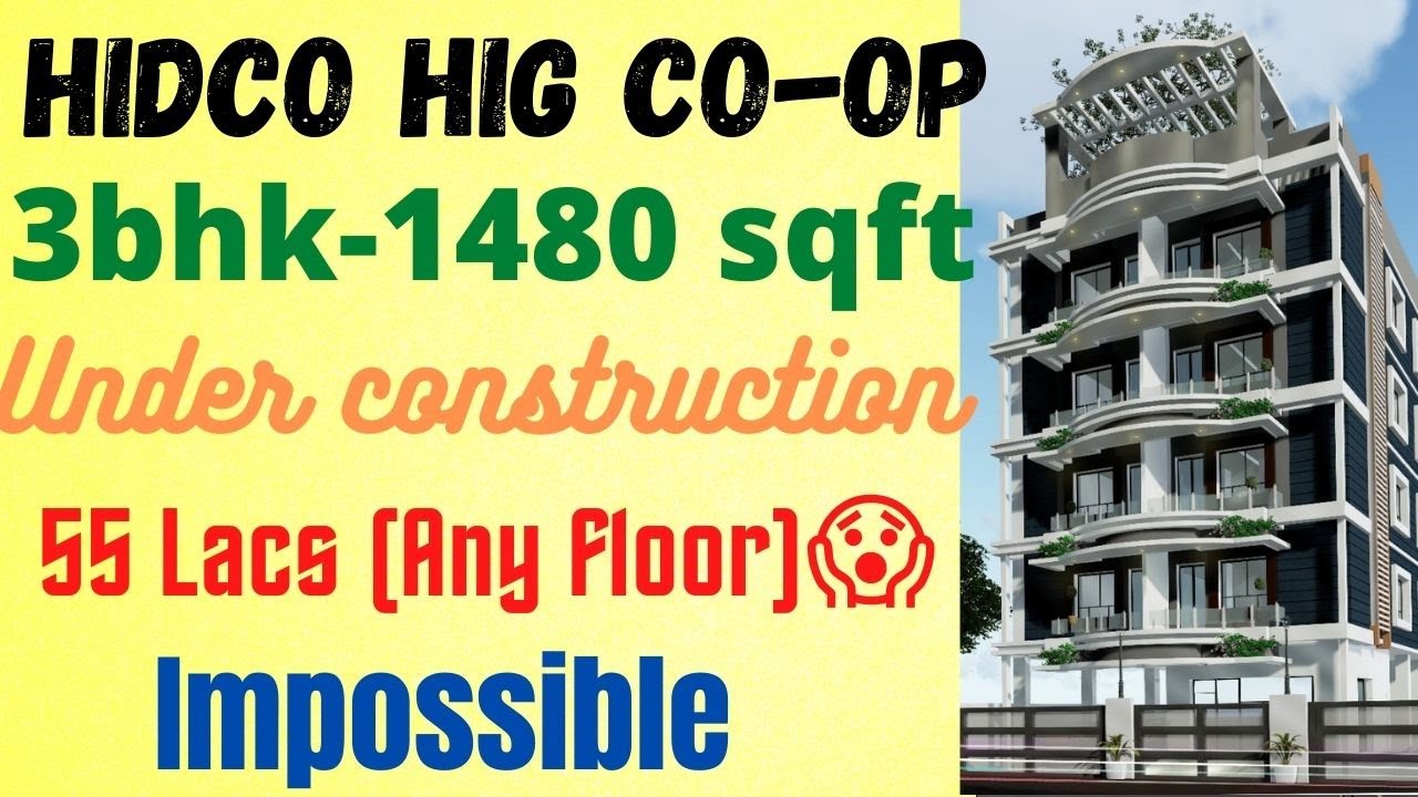 Hidco alloted HIG|1480 sqft|with 500 sqft parking|At newtown AA-3|55 ...
