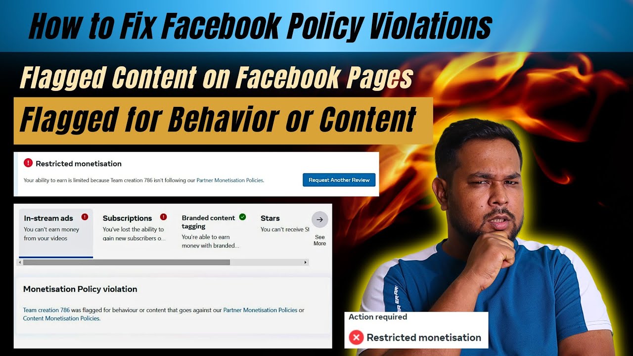 Flagged for Behaviour Facebook | Monetisation Policy violation Facebook ...