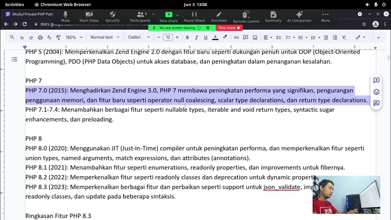 Part 1 PHP Sejarah - YouTube