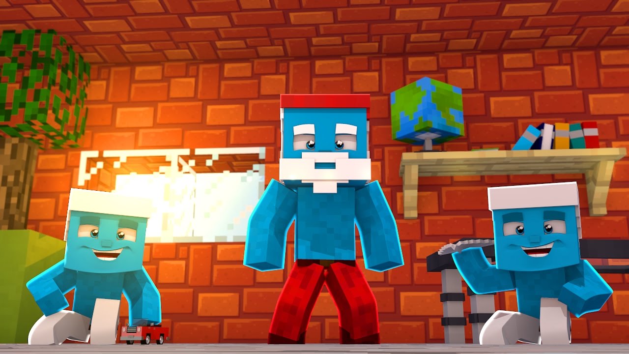 Minecraft: WHO'S YOUR FAMILY? - FAMÍLIA DO SMURFS !! - YouTube