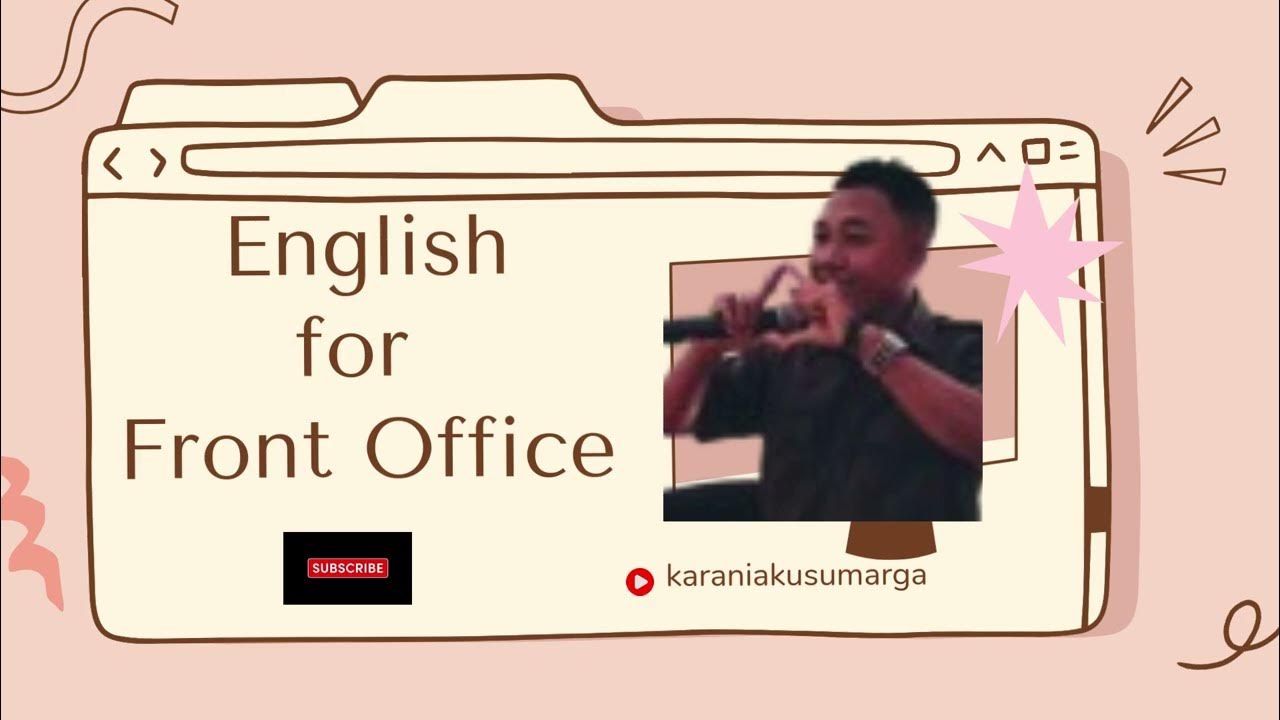 ENGLISH FOR FRONT OFFICE "'CHECK IN'' - YouTube
